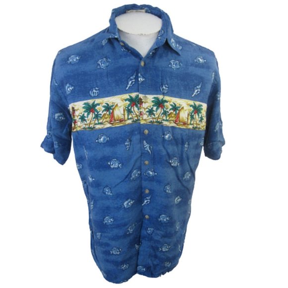 campia moda | Shirts | Campia Moda Vintage Men Hawaiian Camp Shirt M ...